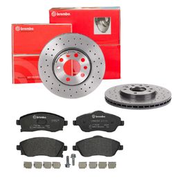 Brembo Bremsensatz-Vorderachse XTRA LINE / STANDARD SK8K0F1AN5 Bremsensatz, Scheibenbremse vorne rechts links Gelocht/innenbel. 280mm f&uuml;r GENERAL MOTO