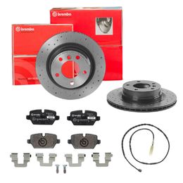 Brembo Bremsensatz-Hinterachse XTRA LINE Bremsensatz, Scheibenbremse hinten rechts links Gelocht/innenbel. 300mm f&uuml;r BMW (BRILLIANCE) 34216774417 3421