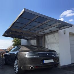XIMAX Einzelcarport 'Neo Typ 90 Standard' Aluminium edelstahlfarben 276 x 495 x 234 cm