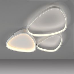 Just Light LED-Deckenleuchte 'Pebbles' 70 x 47 cm wei&szlig;
