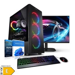 Weinhaus Markus Kiebel Gaming PC mit 27 Zoll TFT Total V AMD Ryzen 7 5700X, 32GB DDR4, NVIDIA RTX 5060 8 GB, 1TB SSD, WLAN, Windows 11