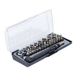 BGS-technic Bit- und Steckschl&uuml;ssel-/Winkelschrauber Satz Antrieb 6,3mm (1/4 Zol) 26-teilig