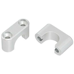 Lenkerklemmen / Klemmbr&uuml;cken Set swiing Alu silber f&uuml;r Puch