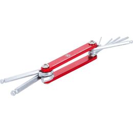 BGS-technic Innensechskantschl&uuml;ssel-Klappwerkzeug 1,5-6mm 7-teilig