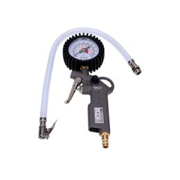 BGS-technic Druckluft-Reifenf&uuml;ller mit Barometer 0-8 bar 1/4 Zoll BSP