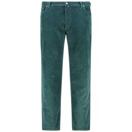 Große Größen Pierre Cardin Cordhose "Lyon" mit Stretch, Slim Fit Farbe dunkelgrün Größe: 60