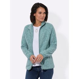 WITT Damen Fleecejacke mit Antipilling-Ausr&uuml;stung, mint-jade-bedruckt, Gr&ouml;&szlig;e 40