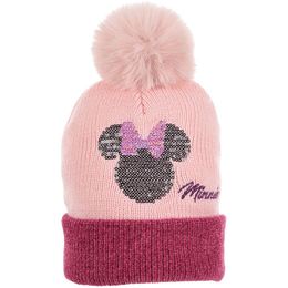 Disney Minnie Mouse Bommelm&uuml;tze in Rosa - 22% | Gr&ouml;&szlig;e 52 cm | Kindermuetzen