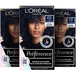 L'Or&eacute;al L'OR&Eacute;AL PARIS Damen Coloration "Pr&eacute;f&eacute;rence Vivid Colors", blau, Colorationen, mit pflegender Formel