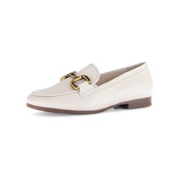 Gabor Leder-Mokassins in Creme - 62% | Gr&ouml;&szlig;e 40 | Damen-schuhe-halbschuhe