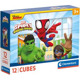 Clementoni Kinder Würfelpuzzle "Spidey und seine Superfreunde", bunt, B:16cm H:12cm, Puzzles, Made in Europe