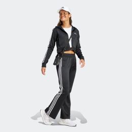 Damen Trainingsanzug "W GLAM TS", schwarz, Gr. XL, adidas Sportswear, Obermaterial: 59% Polyester, 41% Baumwolle, Sportanzüge