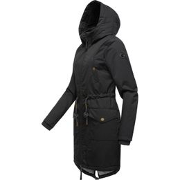 Ragwear Damen Wintermantel "Crescend", schwarz, Gr. S, Au&szlig;enmaterial: 100% Polyester; Innenfutter: 100% Polyester; Wattierung: 100% Polyester,