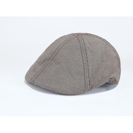 Chillouts Herren Schieberm&uuml;tze "Kyoto Hat", grau, meliert, Materialmix, M&uuml;tzen, mit modernem Karomuster & Gummizug