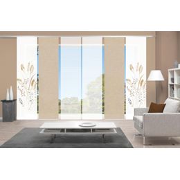 Schiebegardine Vision S, B:60cm H:260cm, beige, Polyester, Wohnzimmer, Gardinen, "AYENE 6er SET", Schiebevorhang Digidruck 6er Set AYENE