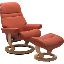 Relaxsessel stressless, B:79cm H:103cm T:73cm, rot, Leder BATICK: BATICK ist ein leicht korrigiertes, durchgef&auml;rbtes und genarbtes M&ouml;belleder, bei
