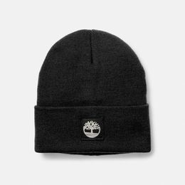 Timberland Damen Strickm&uuml;tze "Tonal Patch Beanie", schwarz, Obermaterial: 70% Polyester, 30% Polyacryl, M&uuml;tzen