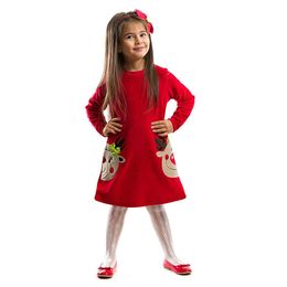 Denokids Kleid "Twin Deers" in Rot - 63% | Gr&ouml;&szlig;e 92 | Kinderkleider