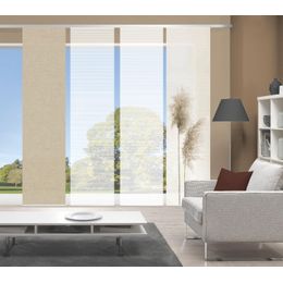 Schiebegardine Vision S, B:60cm H:260cm, beige, Polyester, Wohnzimmer, Gardinen, "IRLOS 4er SET", Schiebevorhang Digidruck 4er Set IRLOS