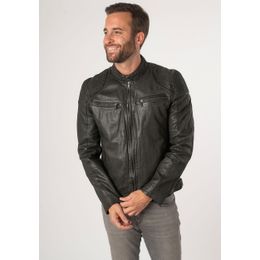 Mauritius Herren Lederjacke "MMCollins", grau, Gr. XXXL, unifarben, Obermaterial: 100% Schafsleder. Futter: 100% Baumwolle. &Auml;rmelfutter: 100%