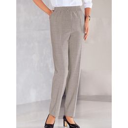 COME ON Damen Schlupfhose, beige, Gr. 40, meliert, unifarben, 53% Polyester, 43% Schurwolle, 4% Elasthan, Hosen