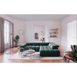 Ecksofa COTTA, B:310cm H:70cm T:225cmhunter, 100% Polyester, Wohnzimmer, Sofas, "Orion L-Form"