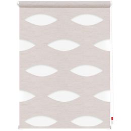 Doppelrollo, B:60cm H:150cm, beige, LICHTBLICK ORIGINAL, Polyester, Rollos, "Duo Rollo Klemmfix Ellipse", im Fixma&szlig;