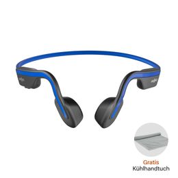 Aftershokz SHOKZ Open-Ear-Kopfhörer "OpenMove + Cooling Towel", B:13,8cm H:7cm T:17,8cm, blau, Kopfhörer