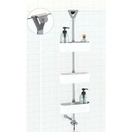 Duschregal Bischof, B:24cm H:94cm T:9,5cm, silber, Regale, "Sida II", mit 3 Ablagen