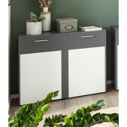 Kommode, B:100cm H:84cm T:40cm, wei&szlig;, VOGL M&Ouml;BELFABRIK, Spanplatte, Wohnzimmer, Sideboards, "Tirent", mit 2 T&uuml;ren
