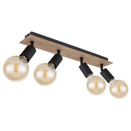 Globo LIGHTING Deckenstrahler "MARTHA", 1 Stk., schwarz, Leuchten, Deckenspot, Holz, ohne Schirm, E27 Fassung
