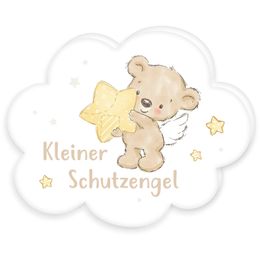 Dekokissen Baby Best, B:29cm H:5cm L:33cm, bunt, Polyester, Kinderzimmer, Dekokissen_Sitzkissen_Kissenhüllen, "Kleiner Schutzengel", hochfarbig