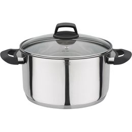 GSW Fleischtopf "Como", 6 l + &Oslash; 24cm + H&ouml;he 13,5cm, silber, T&ouml;pfe, Induktion
