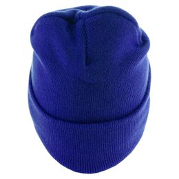 MSTRDS Damen Beanie "MSTRDS Accessoires Beanie Basic Flap Long Version"royalblau, Kunstfaser, M&uuml;tzen