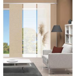 Schiebegardine Vision S, B:60cm H:260cm, beige, Polyester, Wohnzimmer, Gardinen, "IRLOS 3er SET", Schiebevorhang Digidruck 3er Set IRLOS
