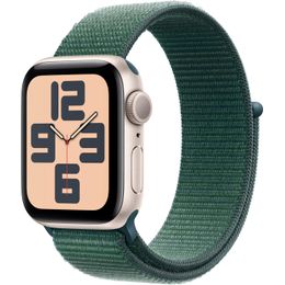 Apple Smartwatch "Watch SE (2024)", 40, ohne eSIM, One-Size, Sport Loop, beige, Smartwatches