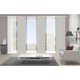 Schiebegardine Vision S, B:60cm H:260cm, grau, Polyester, Wohnzimmer, Gardinen, "PIVE 6er SET", Schiebevorhang Digidruck 6er Set PIVE