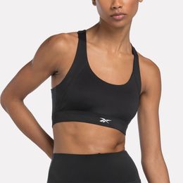 Reebok Damen Sport-BH "ID TRAIN RACER BRA/NGHBLK", Gr. XS, schwarz, Obermaterial: 91% Polyester, 9% Elasthan, BHs