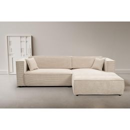 Ecksofa WERK2, B:295cm H:76cm T:182cm, beige, 90% Polyester, 10% Nylon, Wohnzimmer, Sofas, "Atlanta-New, modernes Design, Stellma&szlig;e 295x182 cm,