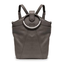 Gretchen Damen Cityrucksack "Maple Metal Backpack"grau, Leder, Rucksäcke