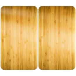 Wenko Herd-Abdeckplatte "Universal Modell Holz-Optik", B/H/L: 30cm x 1,8cm x 52cm, 2 Stk., beige, Herdabdeckplatten, Herdabdeckung f&uuml;r alle