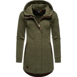 Ragwear Damen Langjacke "Letty Intl.", gr&uuml;n, Gr. XXL, Sweatware, 54% Polyester, 41% Baumwolle, 5% Viskose, Jacken, Sportliche Kapuzenjacke mit