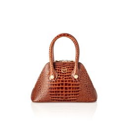 Philipp Plein Damen Handtasche "Cocco Crocco Gepr&auml;gt"04, braun, Taschen