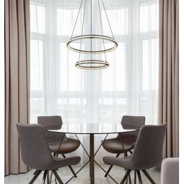Globo LIGHTING H&auml;ngeleuchte "ALAINA", &Oslash; 60cm H: 150cm, 1 Stk., gold, Wohnzimmer, Leuchten, H&auml;ngelampe Esszimmer-Leuchte Esstischleuchte Wohnzimmer