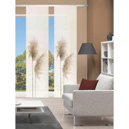 Schiebegardine Vision S, B:60cm H:260cm, beige, Polyester, Wohnzimmer, Gardinen, "IRLOS 2er SET", Schiebevorhang Digidruck 2er Set IRLOS