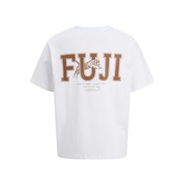 Jack & Jones Kinder T-Shirt "JJKENJI TEE SS CREW NECK JNR"wei&szlig;, Gr. 140, JACK & JONES JUNIOR, unifarben, Single Jersey, Obermaterial: 100% Baumwolle, Shirts