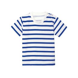 TRIGEMA M&auml;dchen T-Shirt "TRIGEMA T-Shirt mit Allover-Ringelmuster", Gr. 68, blau, 100% Baumwolle, Basic, Shirts