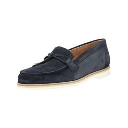 Slipper Paul Green "Paul Green Slipper Veloursleder", Damen, Gr. 37, blau, Veloursleder, Schuhe Slipper