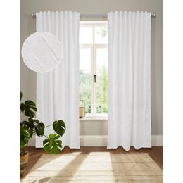 Gardine Andas, B:140cm H:175cm, wei&szlig;, Polyester, Gardinen, "Markane"