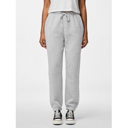 Pieces Damen Jogginghose "PCCHILLI HW SWEAT PANTS NOOS BC", grau, Gr. M, meliert, Web, Obermaterial: 60% Baumwolle, 40% Polyester, Hosen